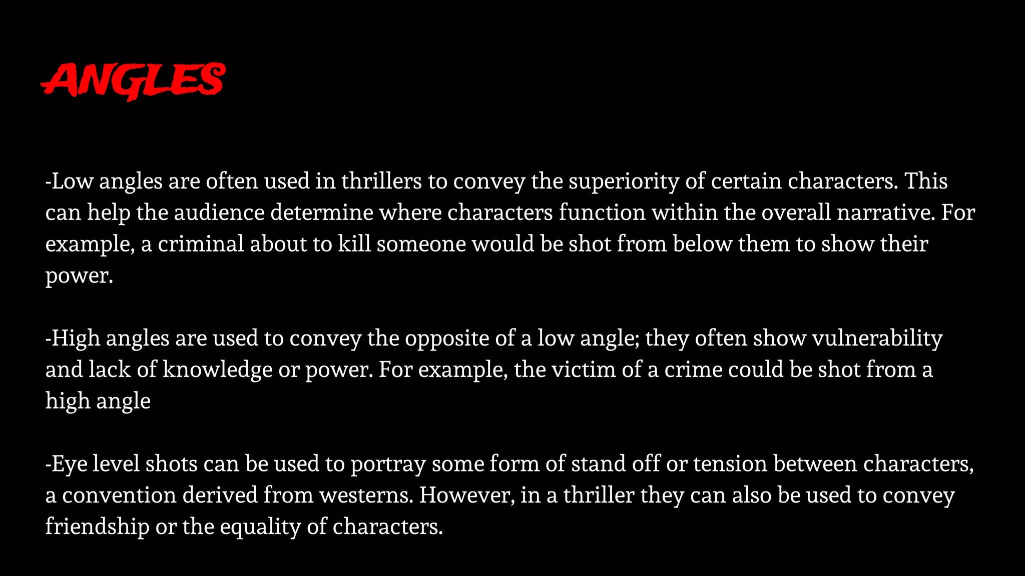 thriller codes and conventions | PPTX
