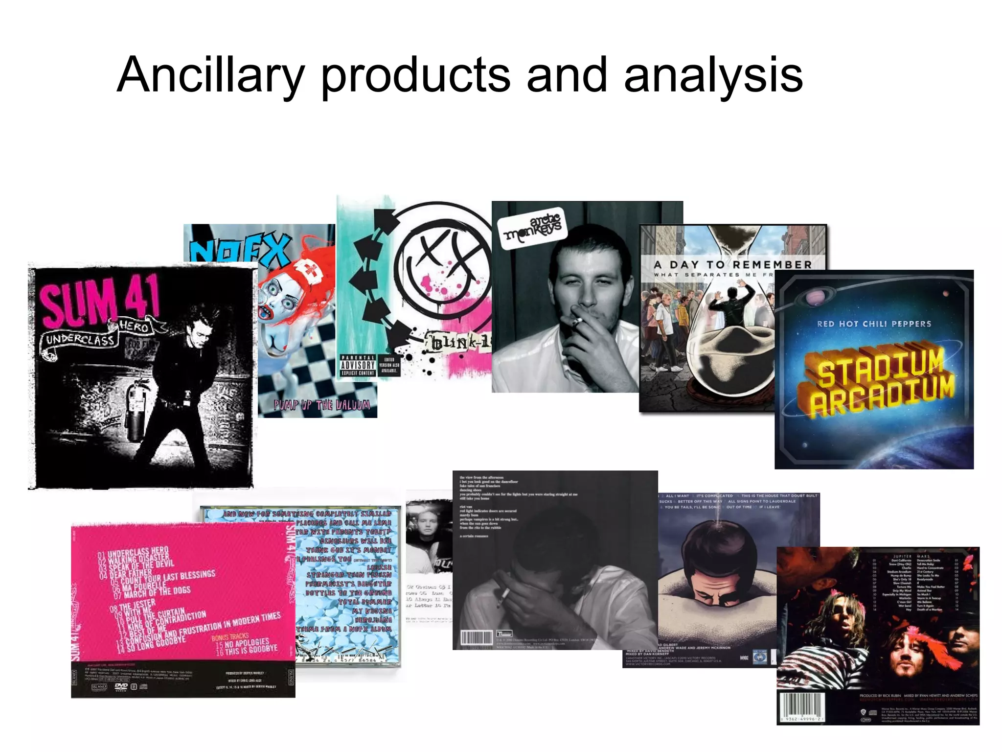 Album covers : Ancillary products and analysis | PPT