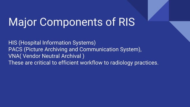 Radiology Information System (RIS) | PPTX
