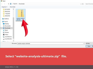 Install Website Analysis From Zip Archive Pptx