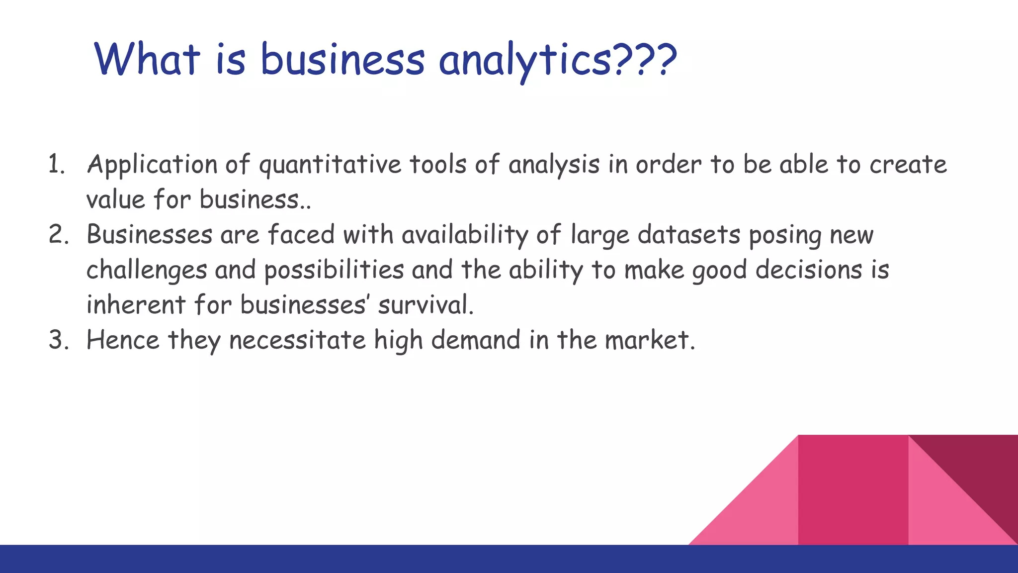 INTRODUCTION TO BUSINESS ANALYTICS | PPTX