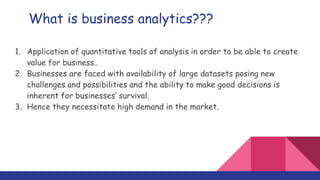 INTRODUCTION TO BUSINESS ANALYTICS | PPTX