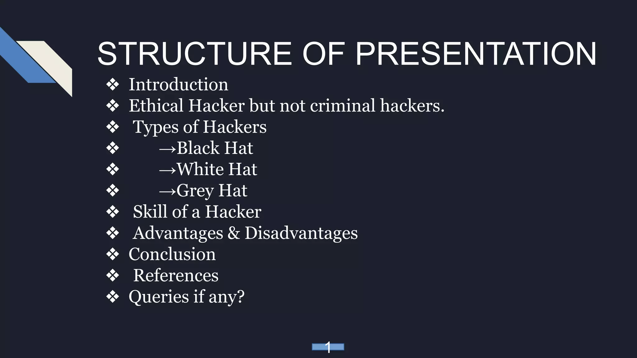 ETHICAL HACKING PRESENTATION | PPTX