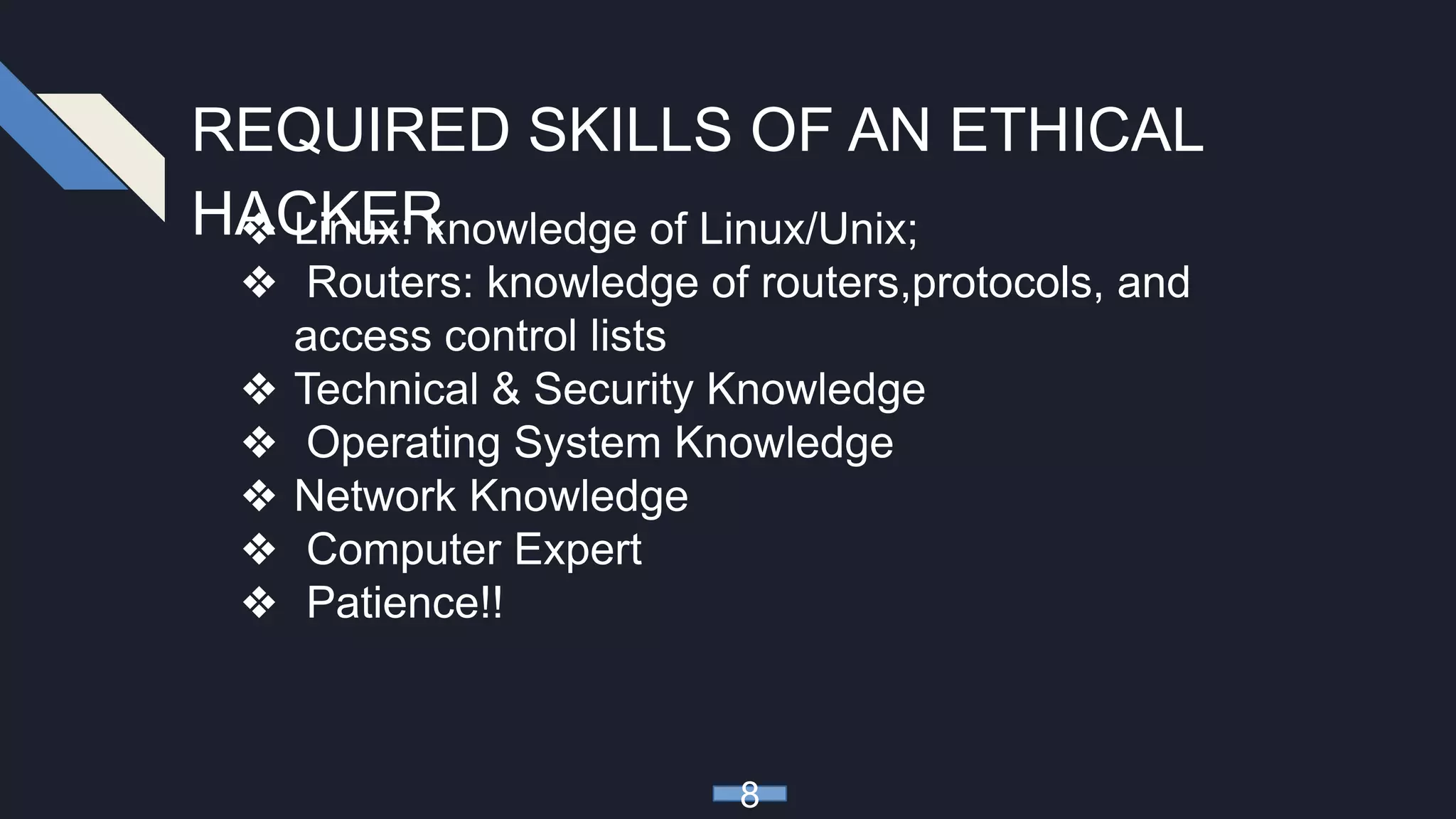 ETHICAL HACKING PRESENTATION | PPTX