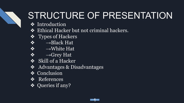ETHICAL HACKING PRESENTATION | PPTX