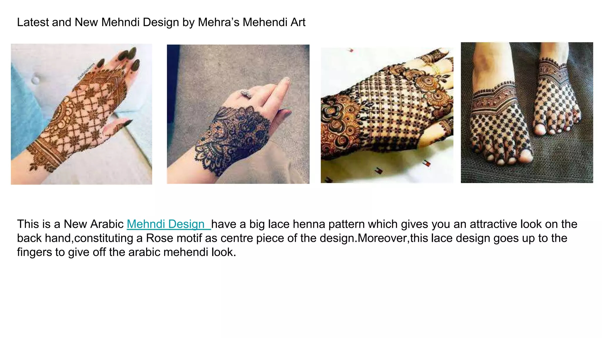 New Mehndi Design-Easy Mehndi Design|Mehra'sMehendiArt | PPTX