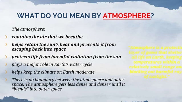 ATMOSPHERE | PPTX