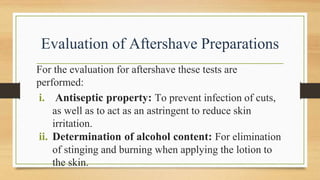Aftershave Preparations | PPTX