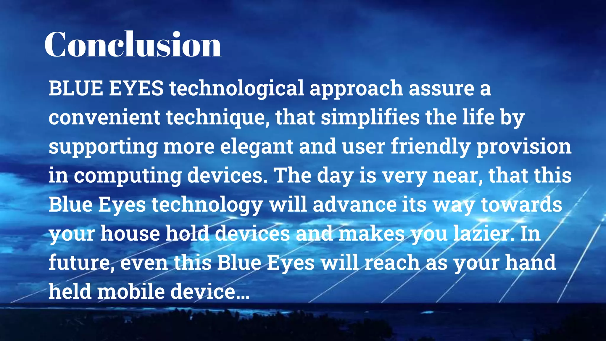 Blue Eyes Technology PPT | PPTX
