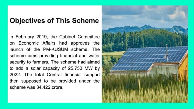 Know about PM Kusum Scheme | PPTX | Agriculture | Industries