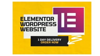 I will design a wordpress website using elementor pro | PPT