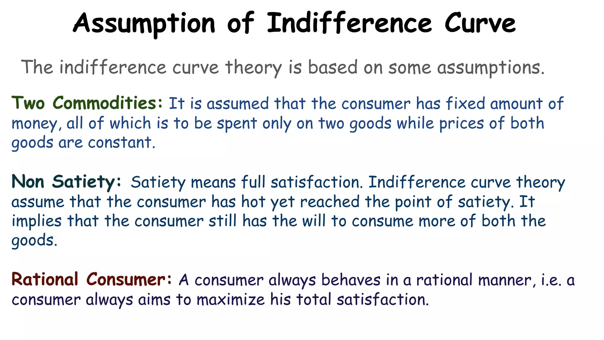 Indifference Curve Theory | indifference curve | indifferece curve ...