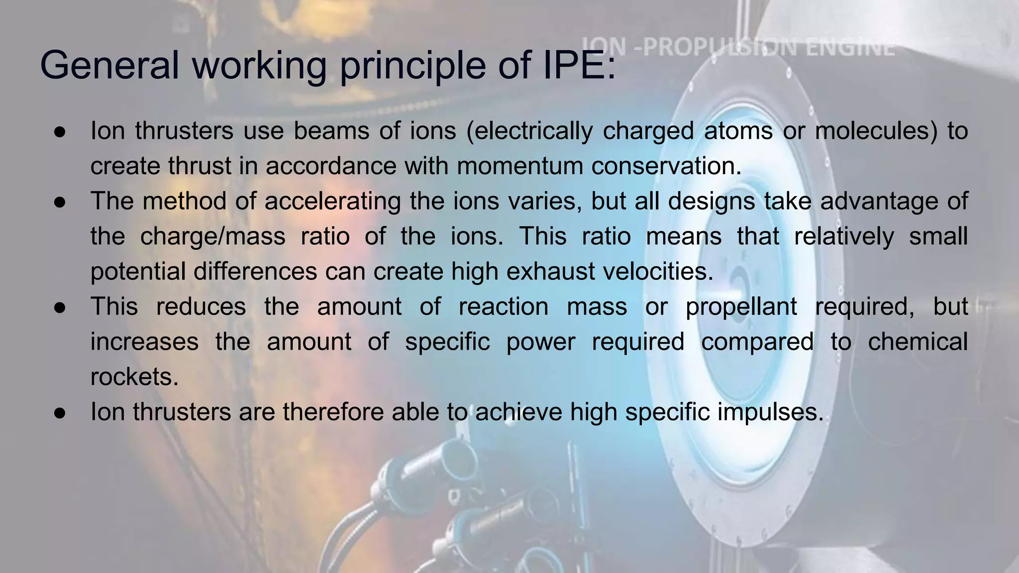 Ion Propulsion Engine | PPTX | Chemistry | Science