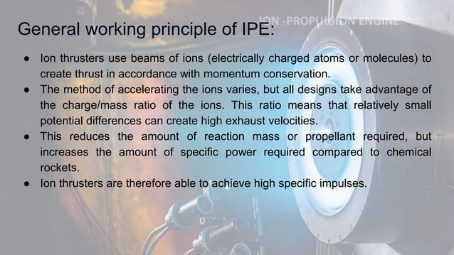 Ion Propulsion Engine | PPTX | Chemistry | Science