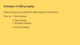 Determination of blood group | PDF