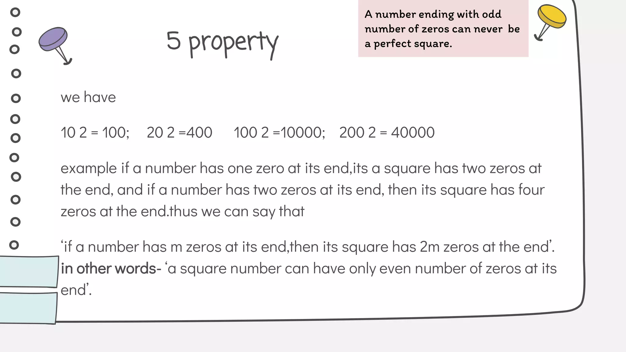 PROPERTIES OF SQUARE NUMBERS | PPTX
