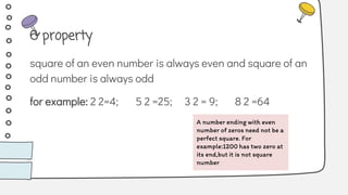 PROPERTIES OF SQUARE NUMBERS | PPTX