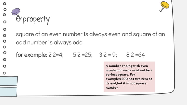 PROPERTIES OF SQUARE NUMBERS | PPTX