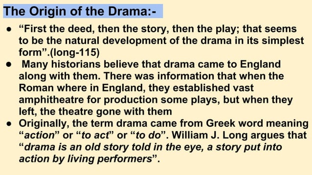 The Origin Of The Drama SEM:-1 | PPT