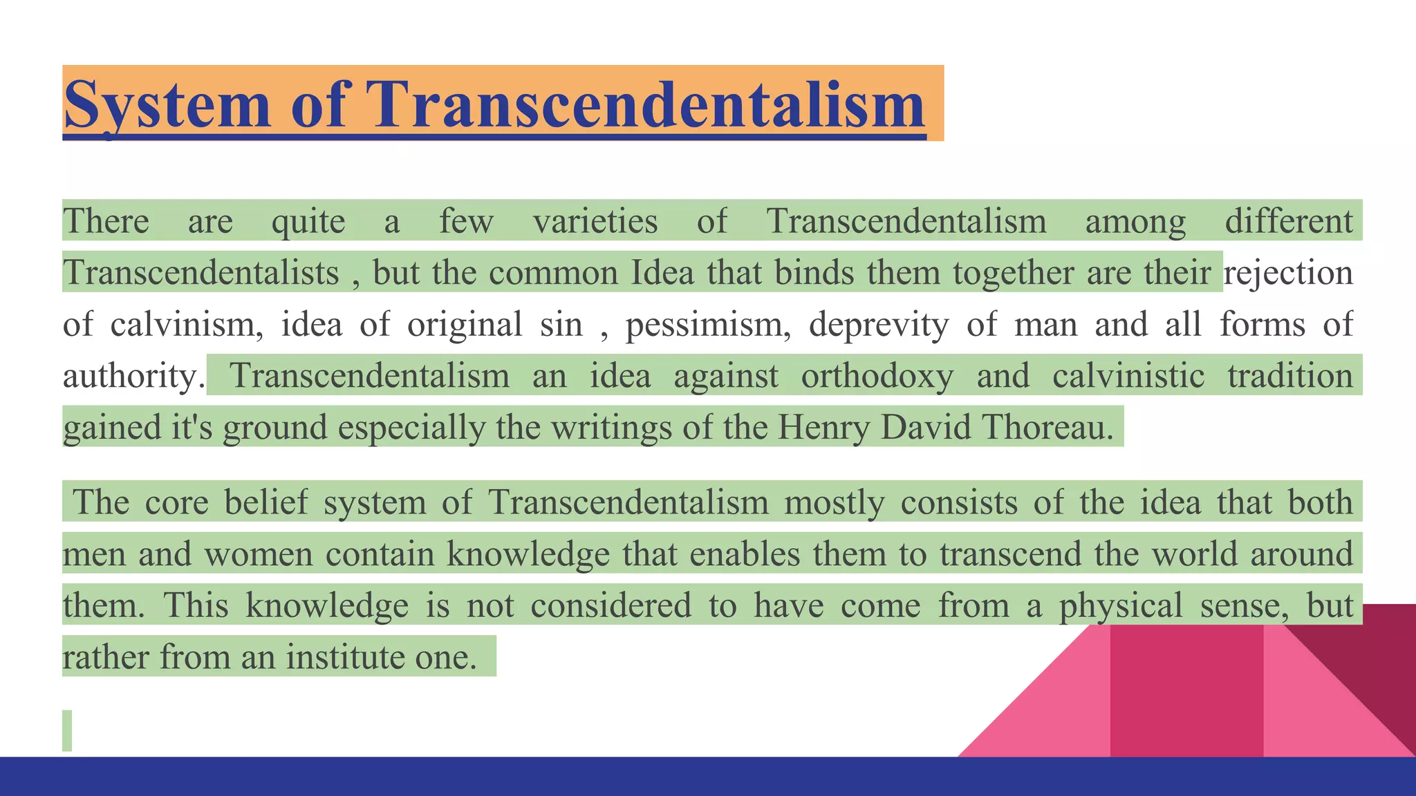 transcendentalism.pptx | Spirituality | Religion & Spirituality