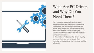 Driver software presentation | PPTX