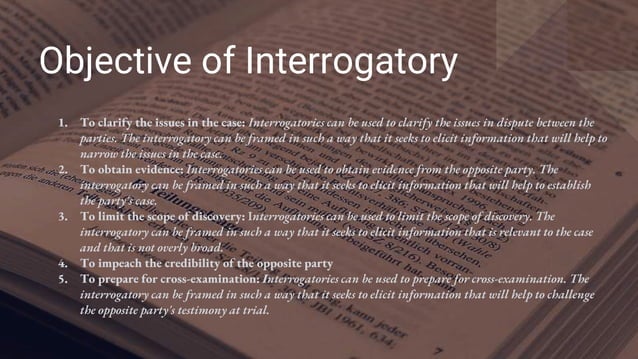 Relevance of Interrogatories in Civil Litigation | PPTX