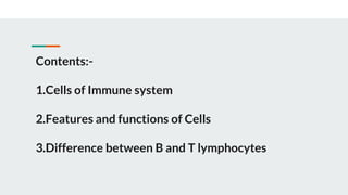 Immune system cells and Their role in Immunity | PPT