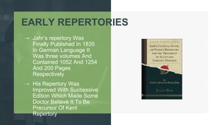 HISTORY AND EVOLUTION OF REPERTORY DR SANDIP GURCHAL | PPTX