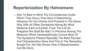 HISTORY AND EVOLUTION OF REPERTORY DR SANDIP GURCHAL | PPTX