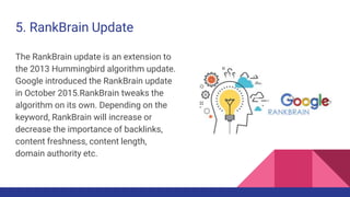PPT on - 7 Major Google Algorithm Updates | PPTX