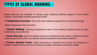 Global warming, Types, Causes and Effects. | PDF