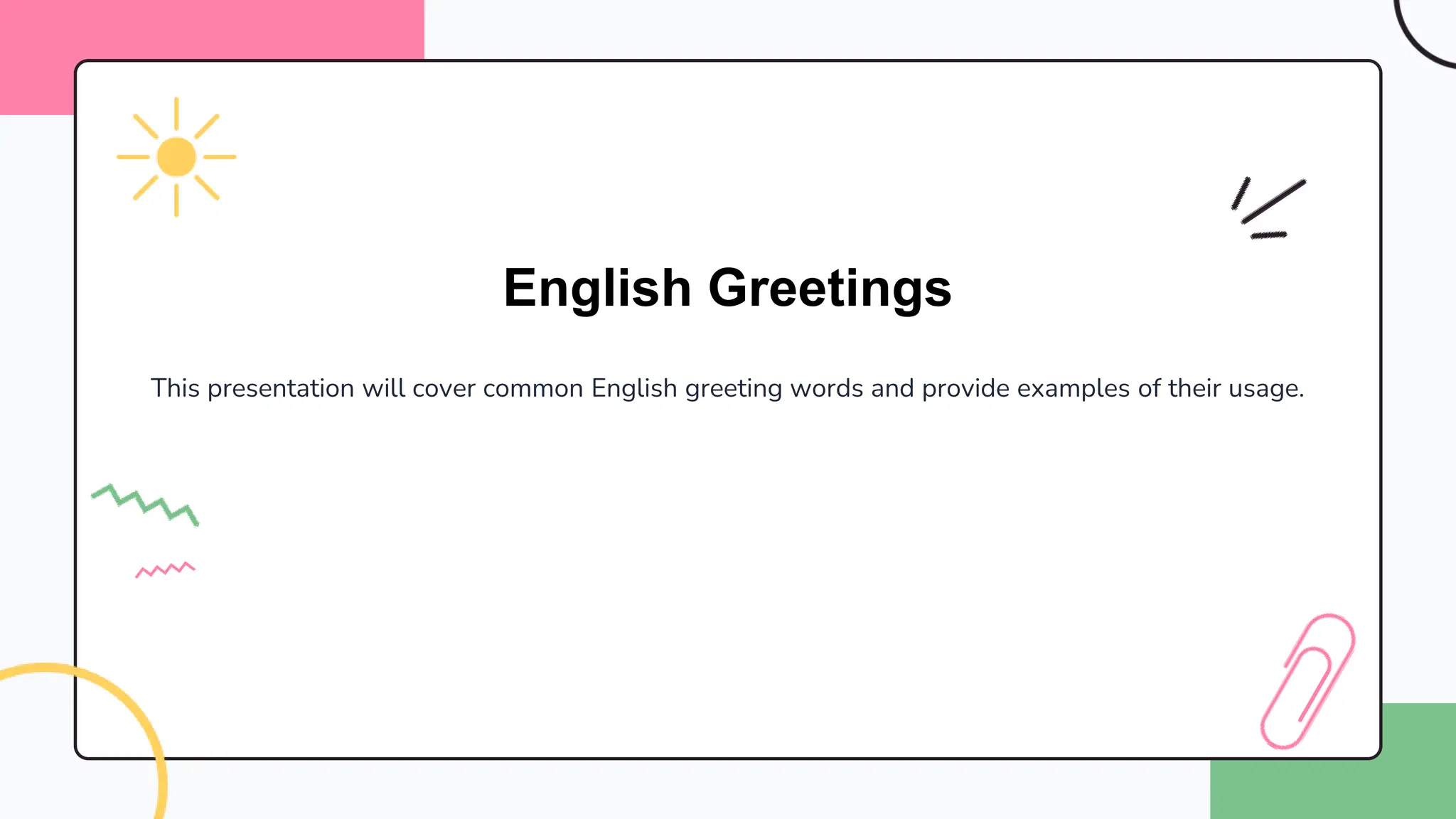 English Greetings in formal and informal situations | PPTX
