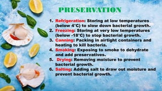 Fish and sea food ppt -sources, spoilage, prevention, contamination. | PPTX