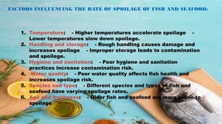 Fish and sea food ppt -sources, spoilage, prevention, contamination. | PPTX