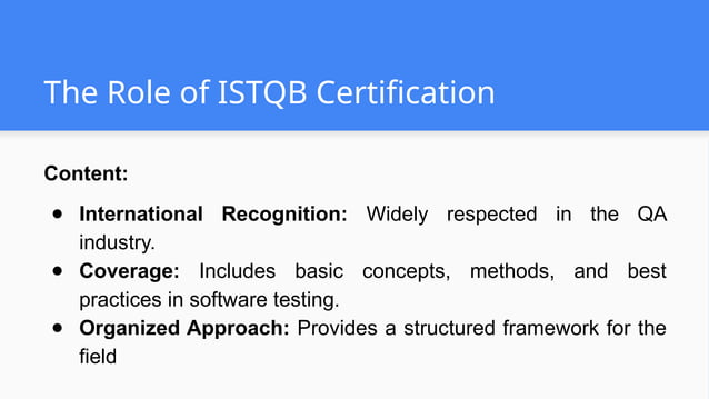 Why ISTQB Certification is Essential for Every QA Professional | PPT