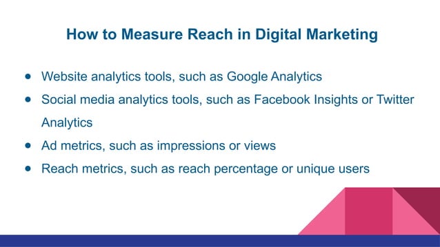 "A Comprehensive Guide to Exploring Reach in Digital Marketing" | PPT