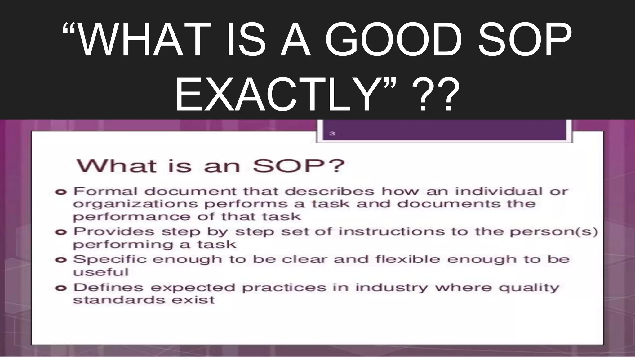 MONITORING OF CLINICAL TRIALS ASSIGNMENT , TOPIC - " MAKE YOUR OWN SOP ...
