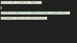 MONITORING OF CLINICAL TRIALS ASSIGNMENT , TOPIC - " MAKE YOUR OWN SOP ...