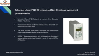 Schneider Micom P123 Directional and Non-Directional overcurrent ...