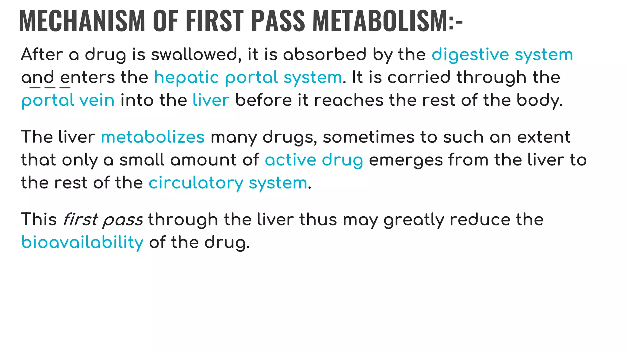 Biopharmaceutics Presentation Topic- FIRST PASS METABOLISM | PPTX
