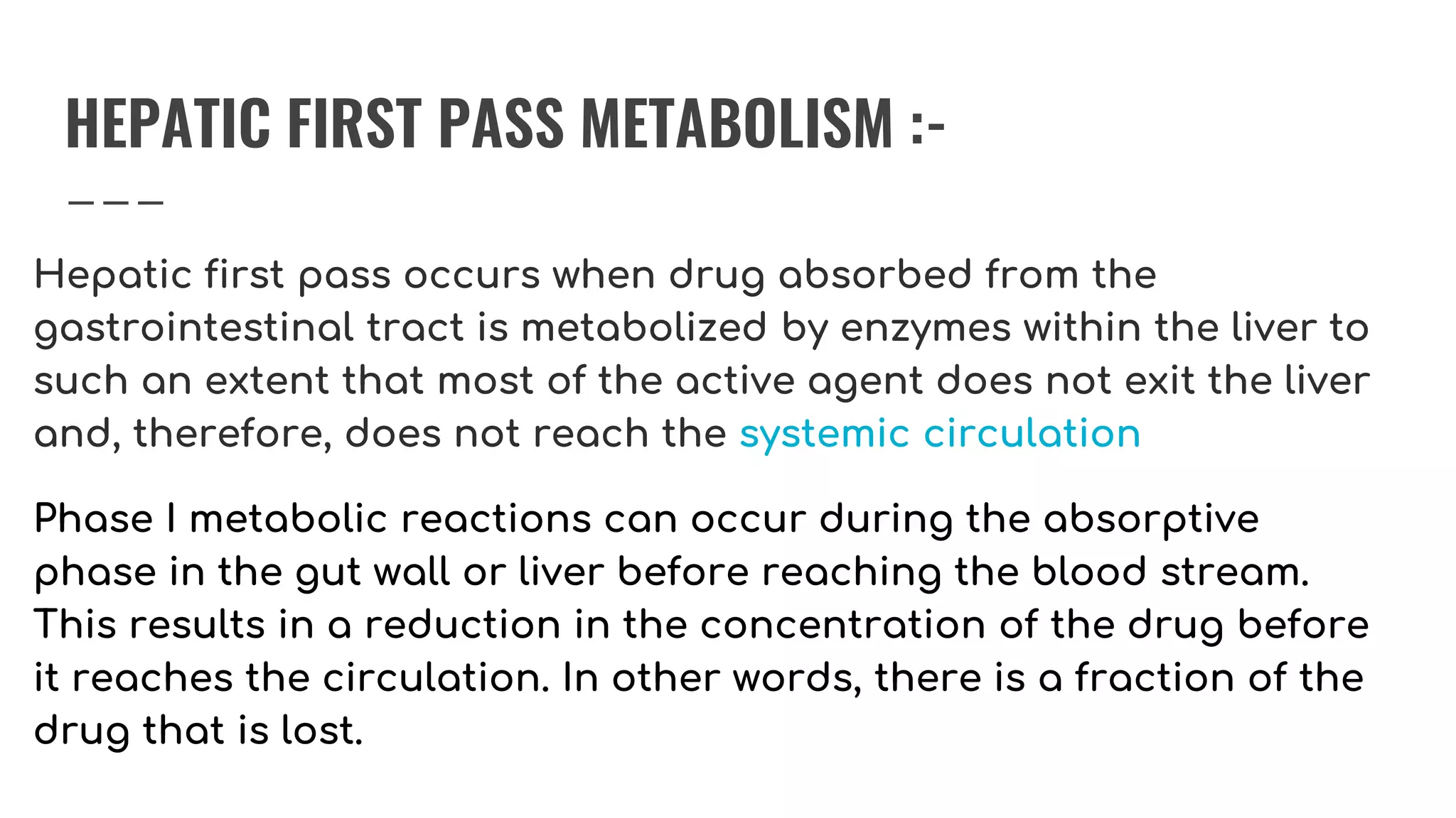 Biopharmaceutics Presentation Topic- FIRST PASS METABOLISM | PPTX