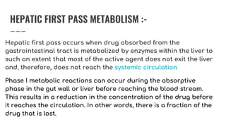 Biopharmaceutics Presentation Topic- FIRST PASS METABOLISM | PPT