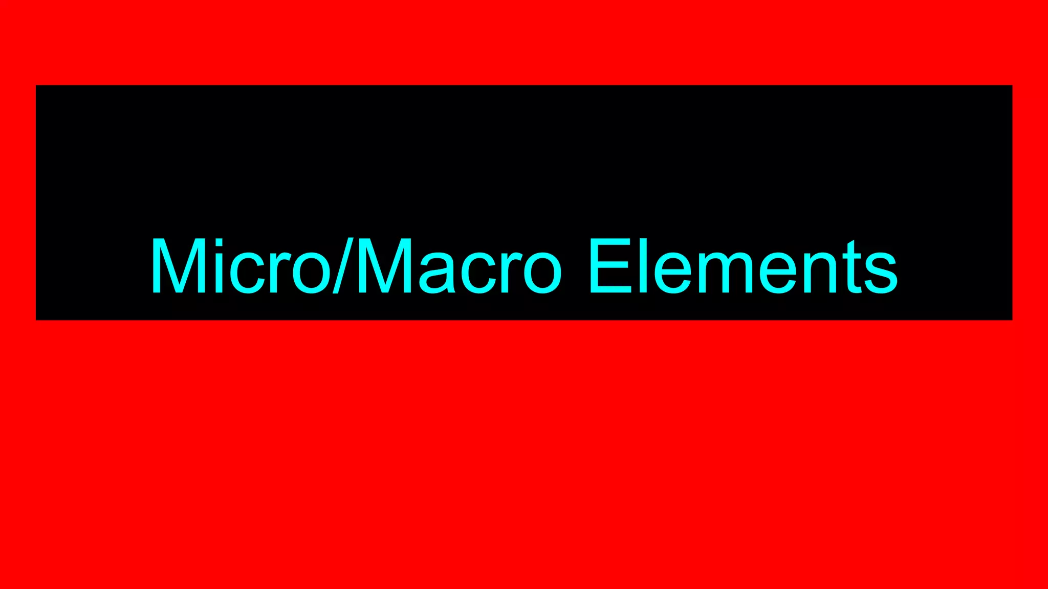 Micro and Macro elements in film | PDF
