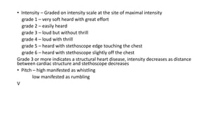 Approach to murmurs | PPTX | Heart and Cardiovascular Diseases ...