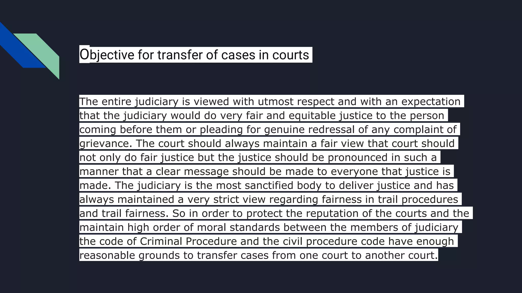 transfer of cases | PPTX