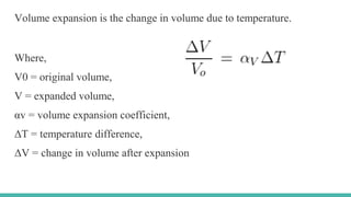 Thermal properties of Materials | PPTX
