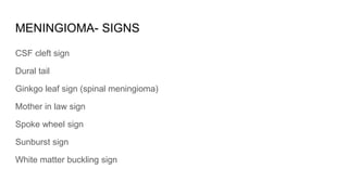 MENINGIOMA - SIGNS | PPT