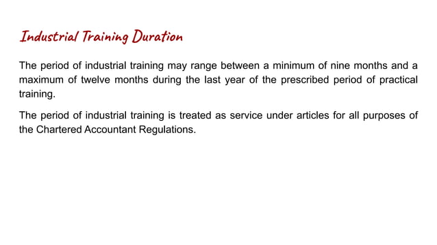 All about ca industrial training | PPT