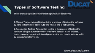 Best Software Testing Training Course In Noida | PPT