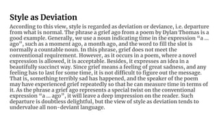 Stylistics: Style as Deviation, Variation and Foregrounding | PPTX